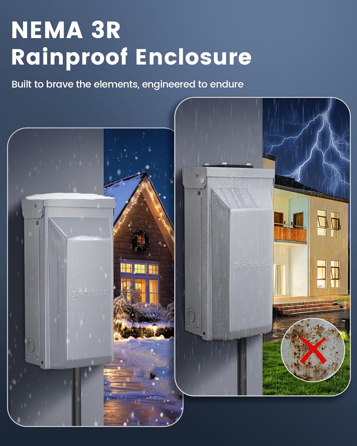 SURAIELEC Generator Power Inlet Box, NEMA Generator Box for Generator ...