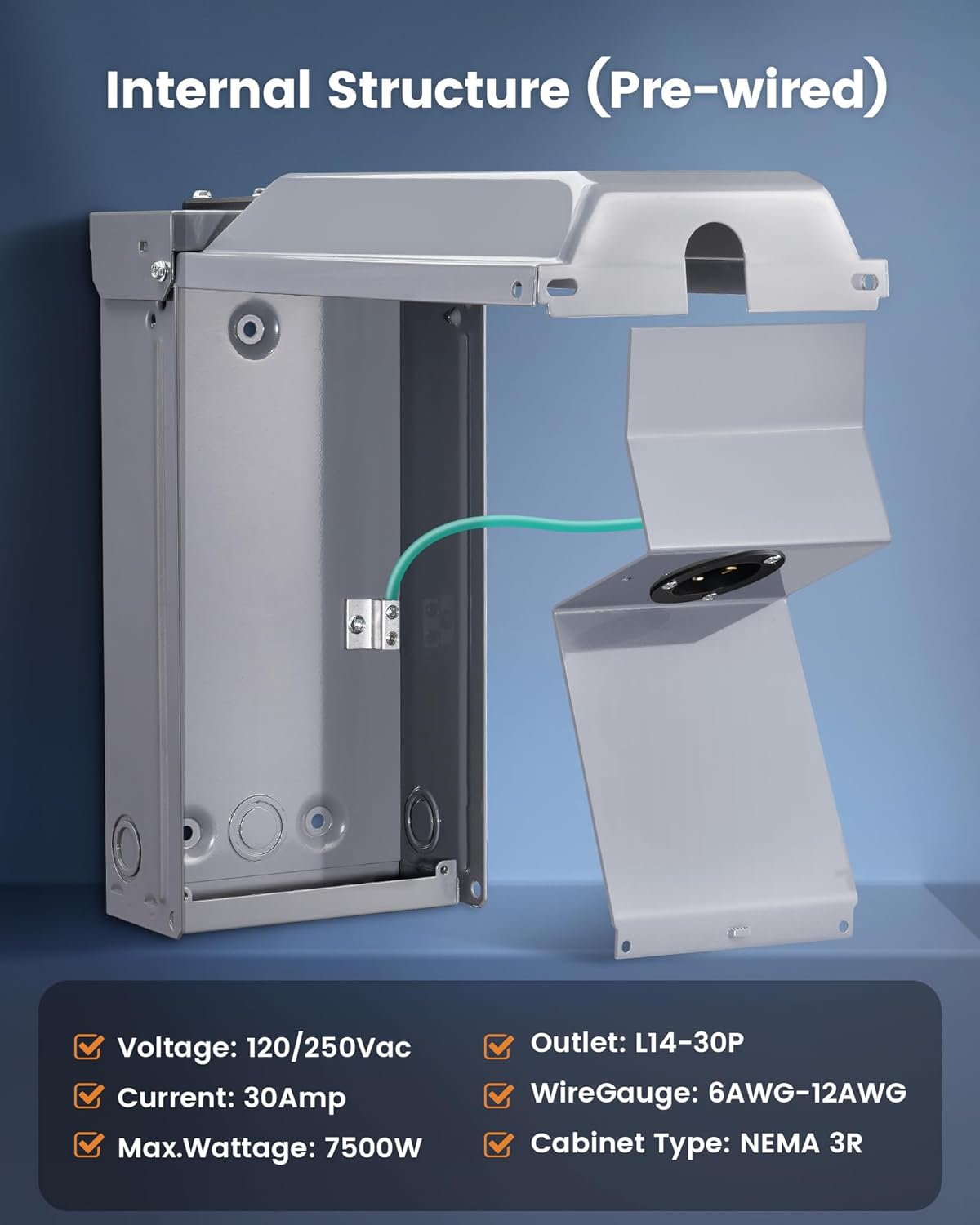 SURAIELEC Generator Power Inlet Box, NEMA Generator Box for Generator ...