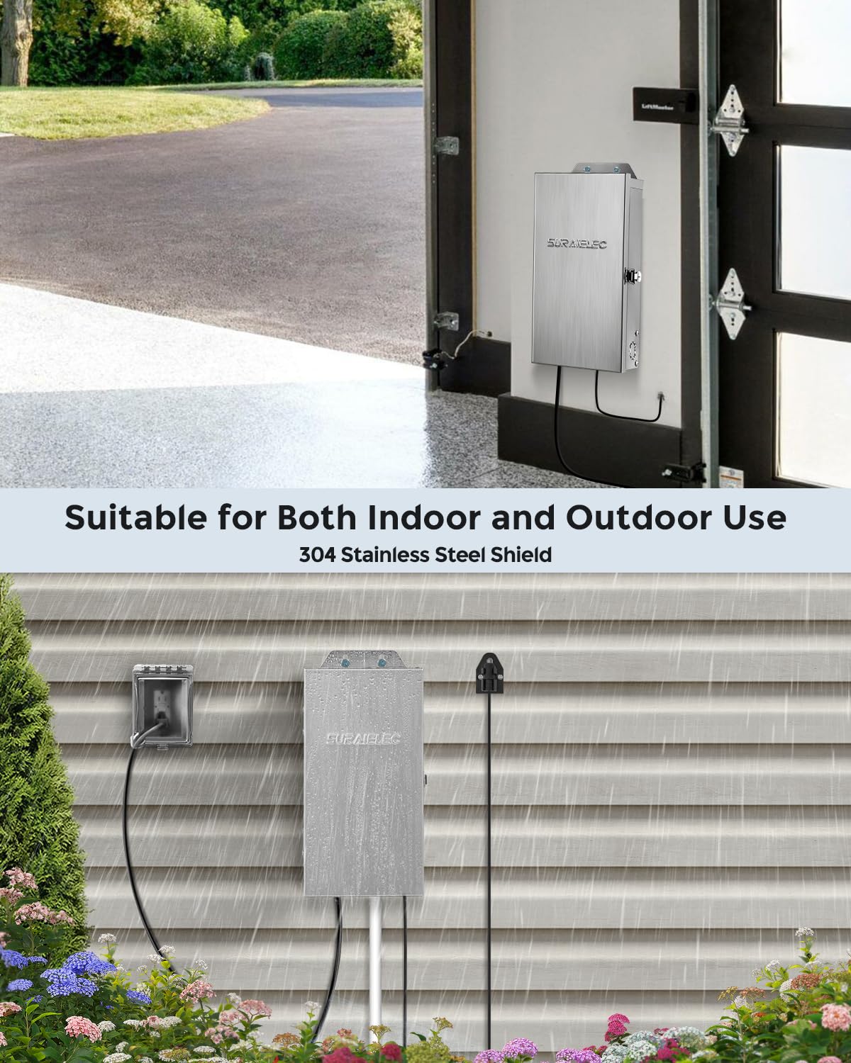 SURAIELEC 300W Landscape Transformer (12V/15V AC), Outdoor Low Voltage ...