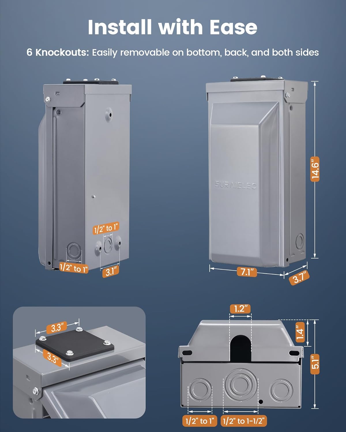 SURAIELEC Generator Power Inlet Box, NEMA Generator Box for Generator ...